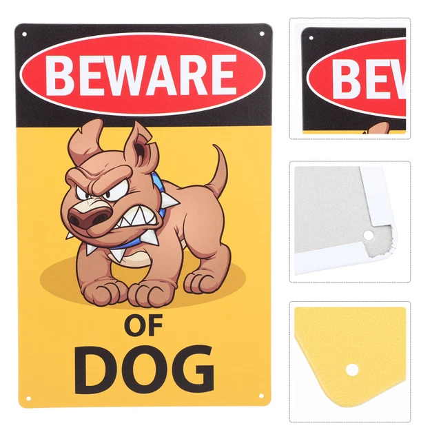 SEGNALE DI AVVERTIMENTO Del Cane Segno Pericoloso Decorare EUR 12,49 ...