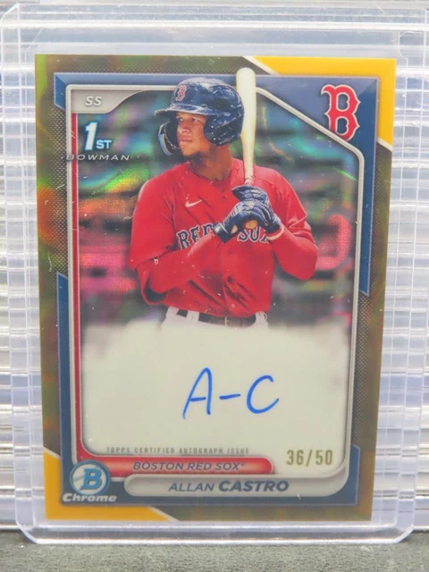2024 BOWMAN ALLAN Castro Rifrattore Lava Cromato Oro Prospect Auto #36/ ...