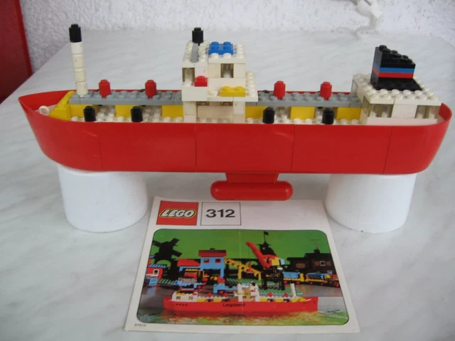 LEGO 312 SCHIFF mit Gewicht und Bauanleitung 70er 70s Tanker ...