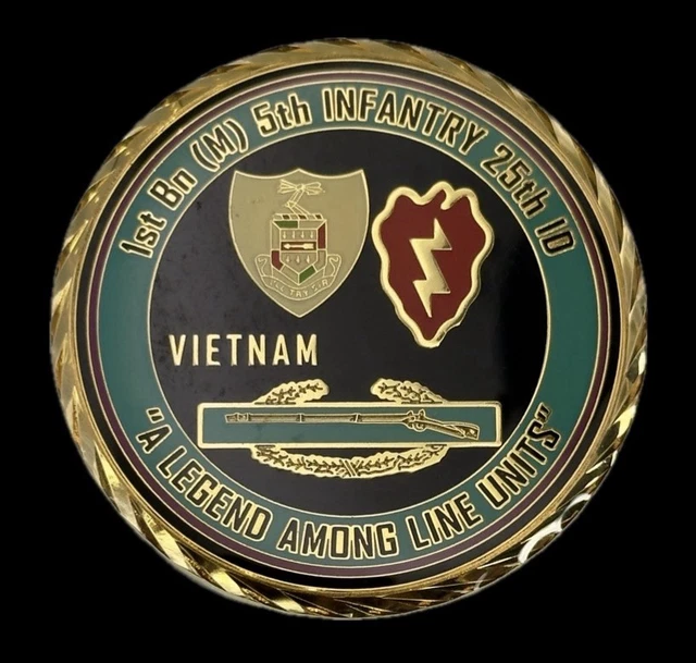 VINTAGE 1ST BN 5th Infantry 25th ID Vietnam “Hells Half Acre” Challenge ...