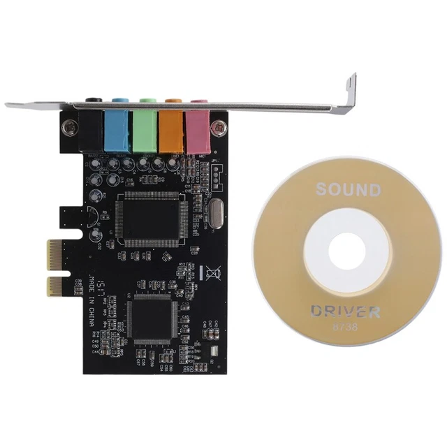 SCHEDA AUDIO INTERNA 5.1 per Windows 10 con Staffa a Basso Profilo, Pci ...