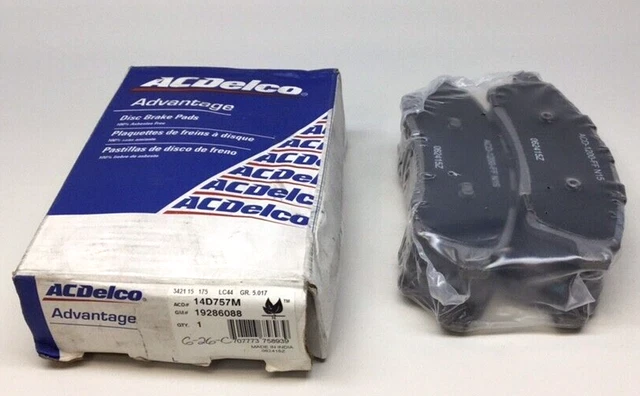 ACDELCO 14D757M DISC Brake Pad Set Advantage Semi-Metallic Rear ...