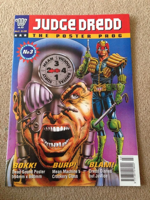 JUDGE DREDD POSTER Prog 2000 AD Comic Issue Number 3 Wagner & Robinson ...