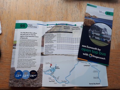 STAGECOACH SOUTHWEST: ROUTE 95 Exmouth open top bus timetable: Summer ...