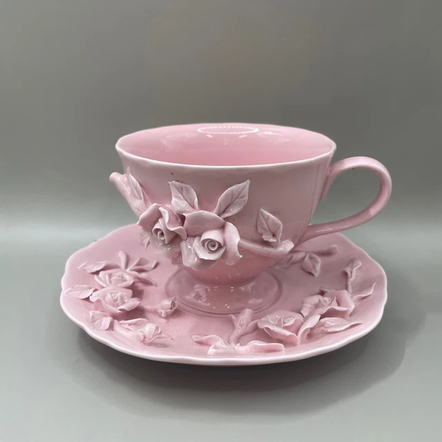 RARE VINTAGE ROBERT Gordon Rambling Rose Porcelain Tea Cup & Saucer (C2 ...