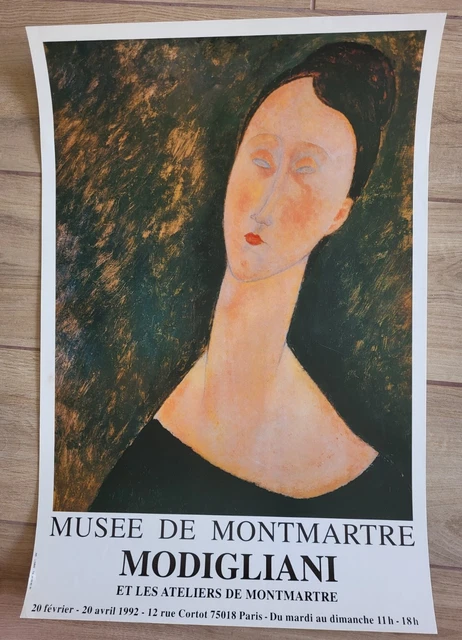 ANCIENNE AFFICHE D'ART old poster MODIGLIANI Paris 1992 Musée De ...