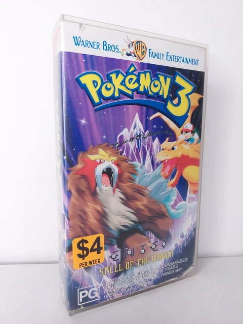 POKÉMON 3 VHS The Movie Spell Of The Unown Movieland Ex Rental Video ...