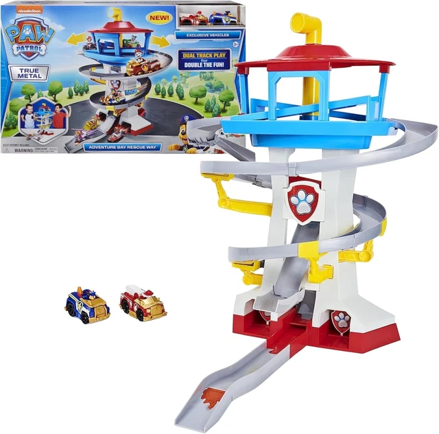 PAW PATROL PLAYSET Adventure Bay Rescue Lookout Tower 2 True Metal ...