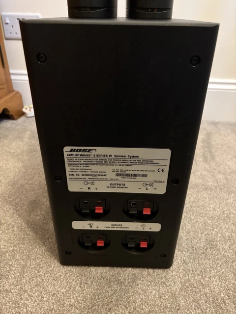 BOSE ACOUSTIMASS 3 Series IV 2.1 Speaker System 100W Black Bass+2 Cubes ...