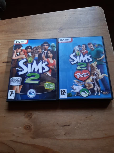 THE SIMS 2 PC DVD ROM base game + Sims 2 Pets Windows. No manuals EUR ...