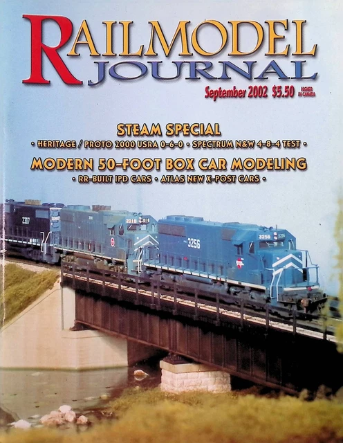 RAILMODEL JOURNAL SEPTEMBER 2002 Steam Special, Modern 50 Foot Box Car ...