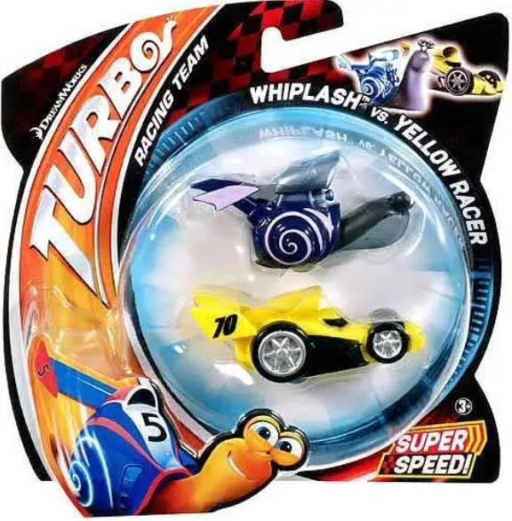 DREAMWORKS TURBO RACING Team 3" 8cm Racing Cars - Whiplash vs Yellow ...