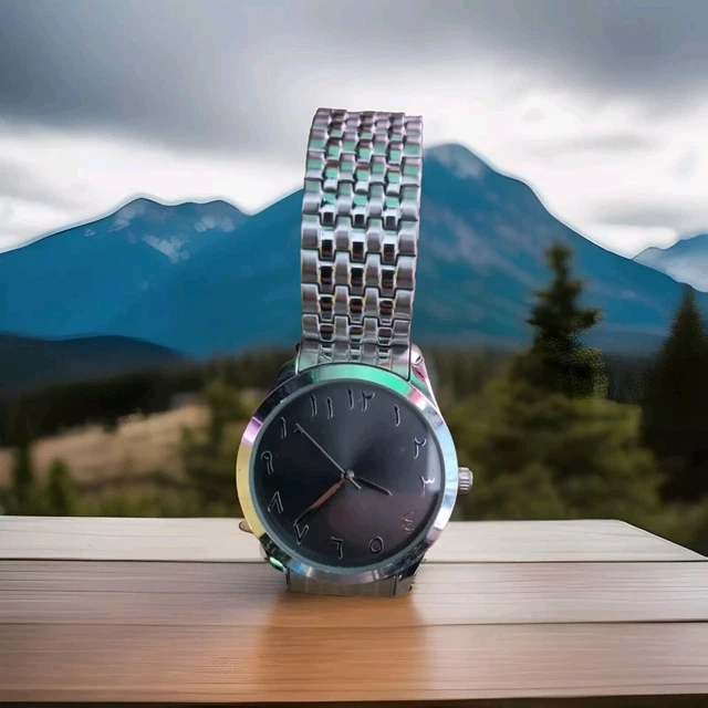 ISLAMIC CALLIGRAPHY ARABIC Men's Watch Quartz Waterproof Stainless ...