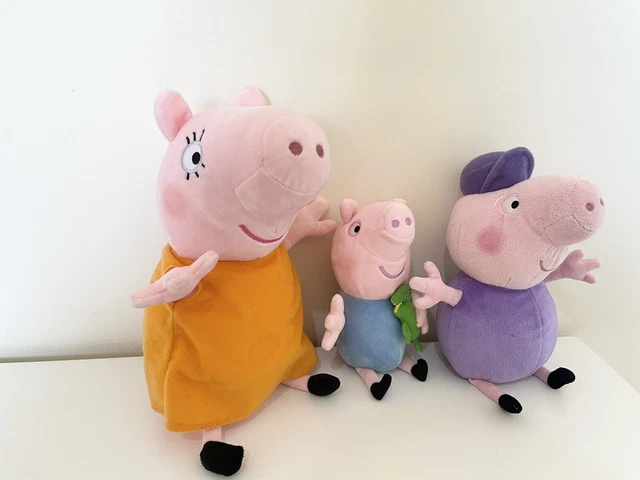 PEPPA PIG SOFT Toy Teddy Bundle Mummy Pig George Grandpa Pig £13.99 ...