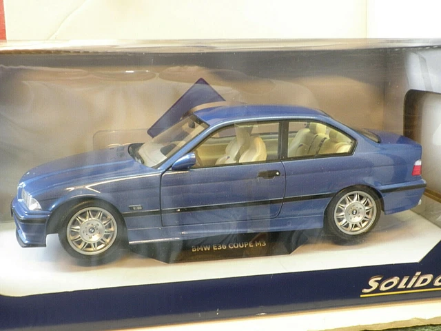 SOLIDO BMW E36 Coupé M3 in blu estoril 1990 scala 1:18 EUR 58,27 ...
