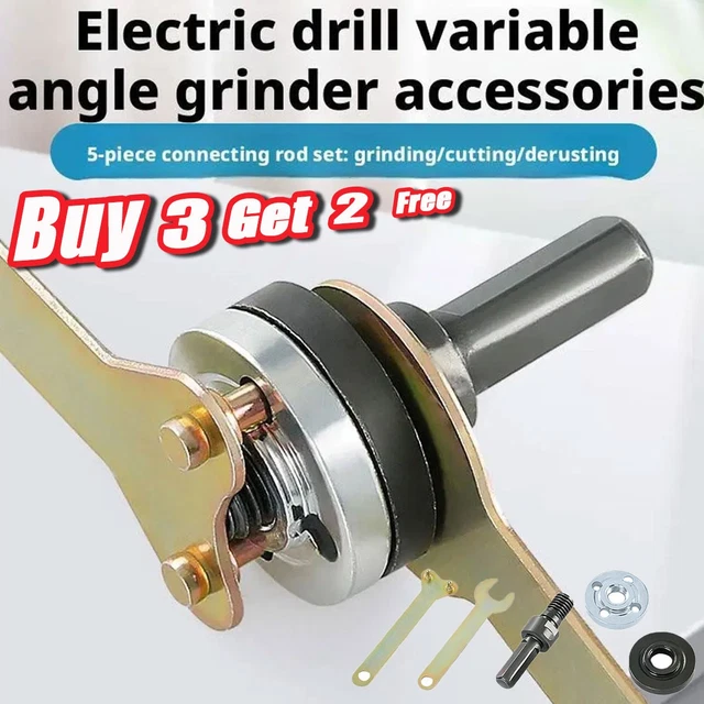 5X ELECTRIC DRILL Variable Angle Grinder Conversion Connecting Rod ...