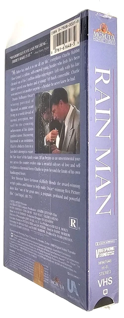 RAIN MAN VHS 1989 Dustin Hoffman Tom Cruise Brand New Sealed £9.12 ...