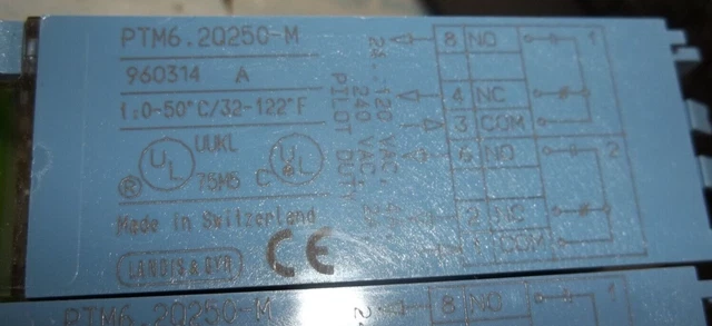 LOT OF 6 Siemens Landis & Gyr Ptm6.2Q250-M Point Termination Module ...