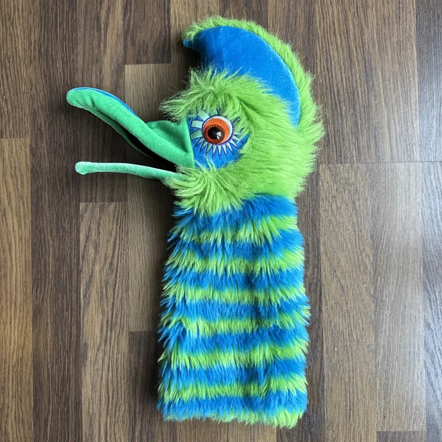 THE PUPPET COMPANY Green & Blue Snappy Snapper Squeaker Bird Arm Hand ...