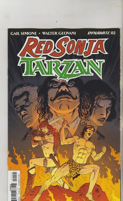 DYNAMITE COMICS RED Sonja Tarzan #2 June 2018 Variant B 1St Print Nm ...