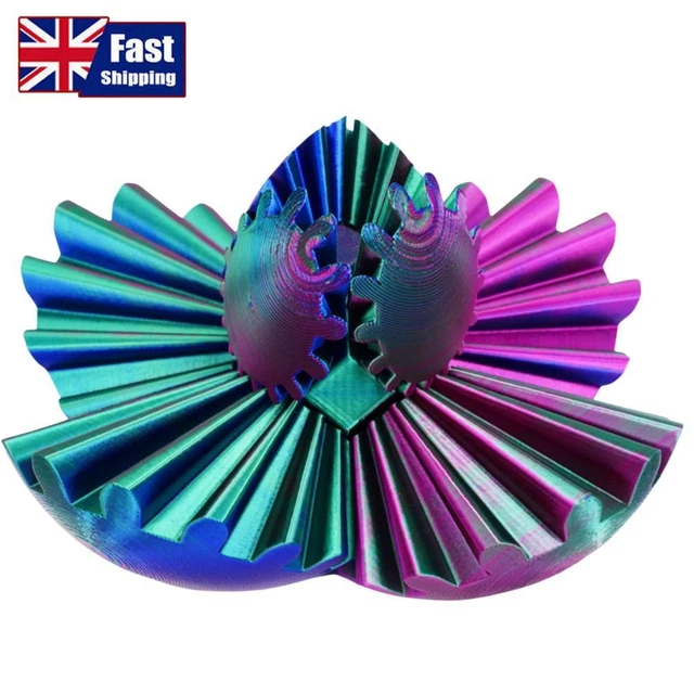 UK 3D PRINTED Gear Spin Ball 3D Printed Rotating Gear Ball Gift for ...