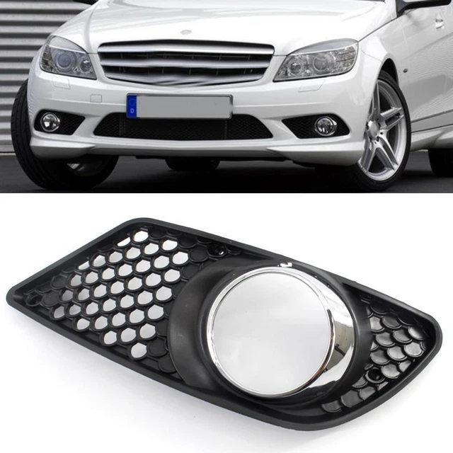 FRONT BUMPER FOG Light Grille for Mercedes Benz C-Class W204 08-10 (1 ...