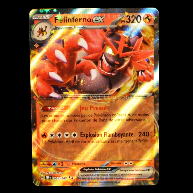 CARTE POKÉMON FÉLINFERNO ex 034/162 EV05 - Forces Temporelles EUR 1,50 ...