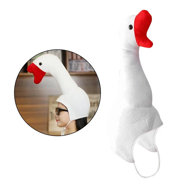 PLUSH LONG NECK Goose Hood Hat Party Animal Cosplay Dress up Photo £10. ...