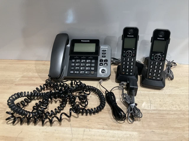 PANASONIC KX-TGF380 LINK2CELL Bluetooth Corded & Cordless Phone System ... PANASONIC KX-TGF380 LINK2CELL Bluetooth Corded & Cordless Phone System ...