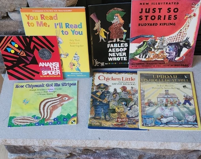 LOT OF 7 Clasroom Library Fables Folktales Homeschool Elementary Lot $6 ...