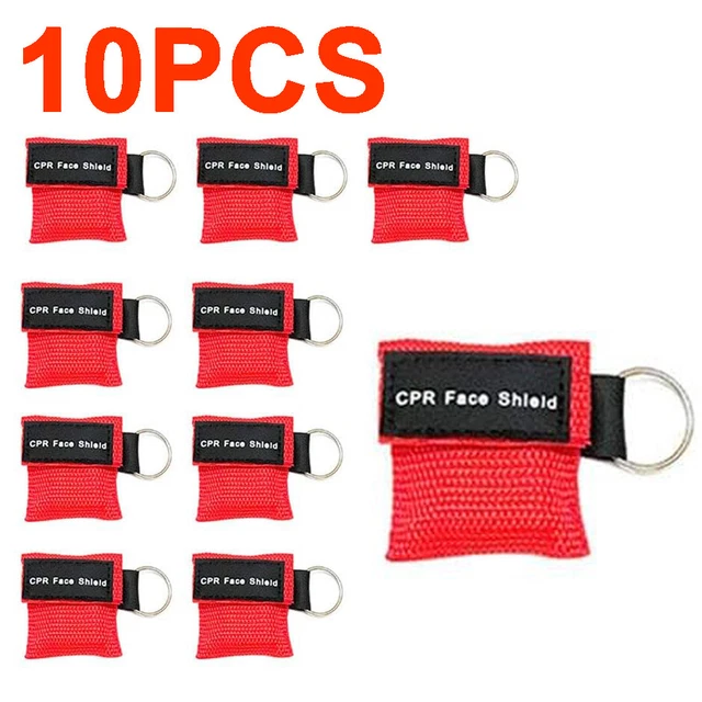 FIRST AID RESUSCITATION CPR Life Key Barrier Face shields Keyring Mouth ...