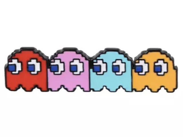 PAC-MAN GHOSTS ARCADE Pacman Retro Game Large Metal Enamel Pin Badge ...