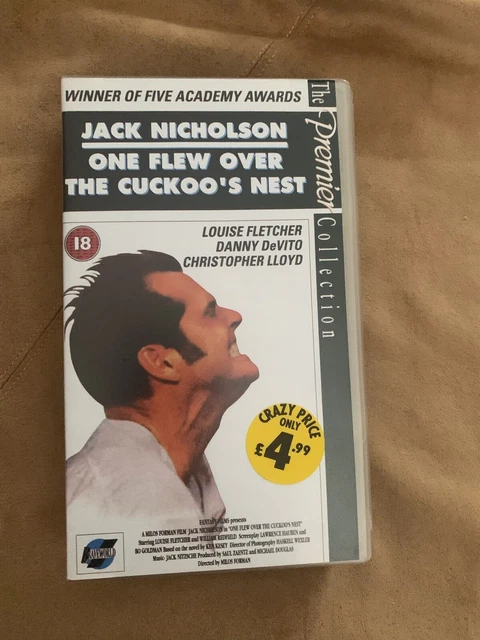 JACK NICHOLSON ONE Flew Over The Cuckoos Nest VHS £2.80 - PicClick UK