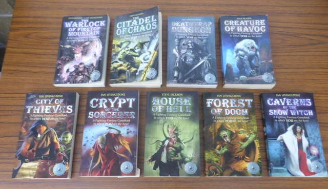 FIGHTING FANTASY WIZARD Book Bundle 1-8 & 10 Steve Jackson Ian ...
