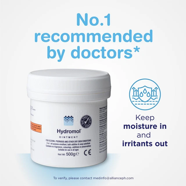 HYDROMOL OINTMENT, 500 g, for the Management of Dermatitis, Eczema ...