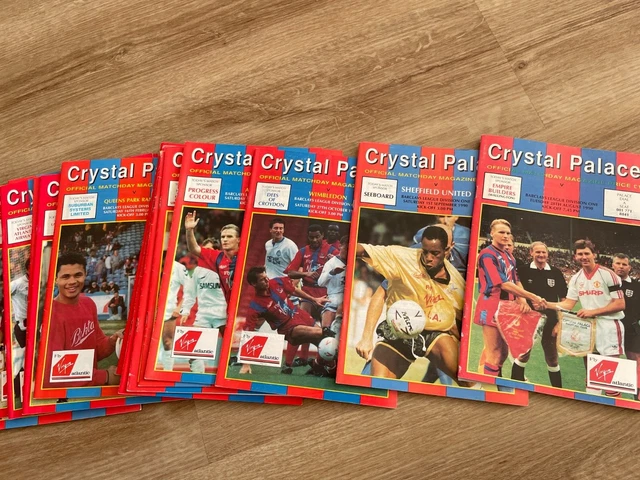 CRYSTAL PALACE F.C. Home Programmes 1990-91 £3.83 - PicClick UK