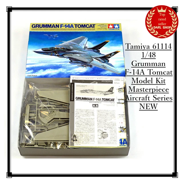 TAMIYA 61114 1/48 Grumman F-14A Tomcat Model Kit Masterpiece Aircraft ...