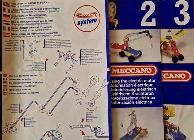 MECCANO INSTRUCTIONS. HOW to use Booklet, 2 & 3 Instructions. Multi ...