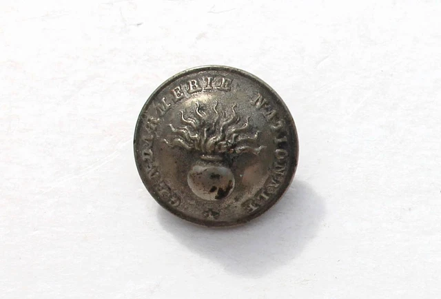 UNIFORM BUTTON - NATIONAL GENDARMERIE, MILITARY EARTH ARMY GRENADE D ...