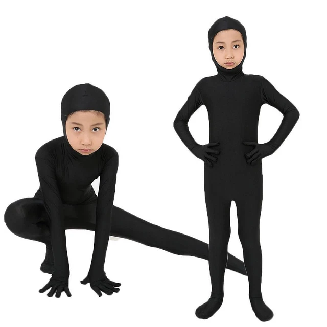 BOY GIRL SECOND Skin Black Suit Full Body Spandex Fancy £15.79 ...