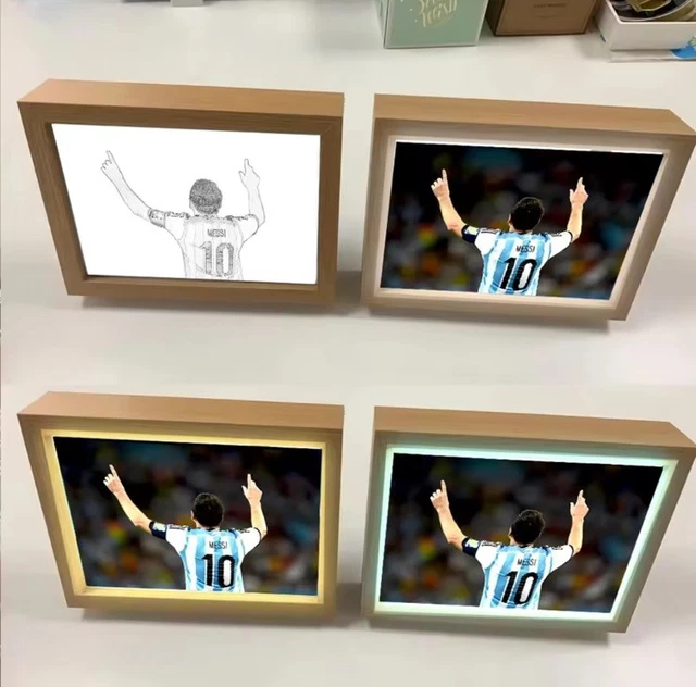 LIONEL MESSI LED Light Frame Argentina Jersey USB powered £26.70 ...