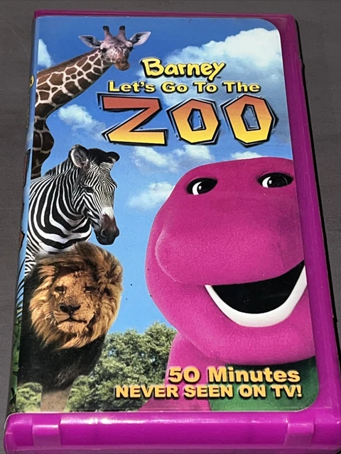 BARNEY LETS GO To The Zoo VHS Lyons 2001 lila Klappschale EUR 6,47 ...