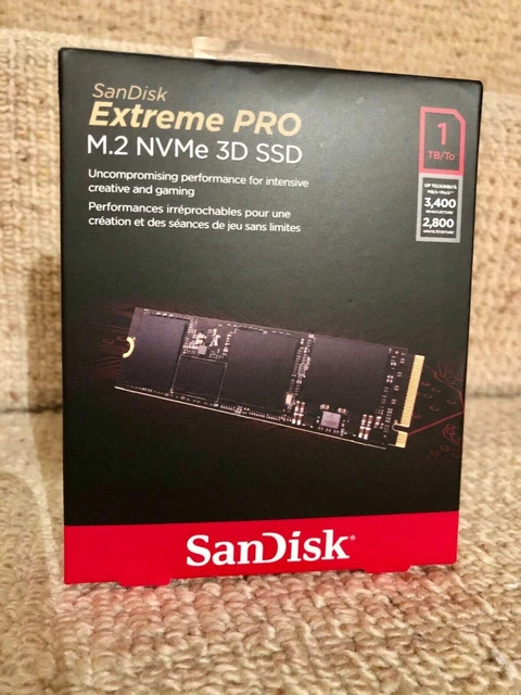 BRAND NEW SANDISK Extreme PRO 1TB NVMe M.2 3D SSD SDSSDXPM2-1T00 R/W ...
