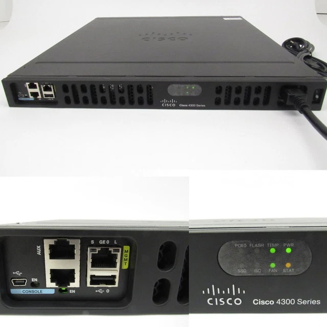CISCO ISR4331/K9 V04 Integrated Services Router Gigabit T/SFP 800-43300 ...