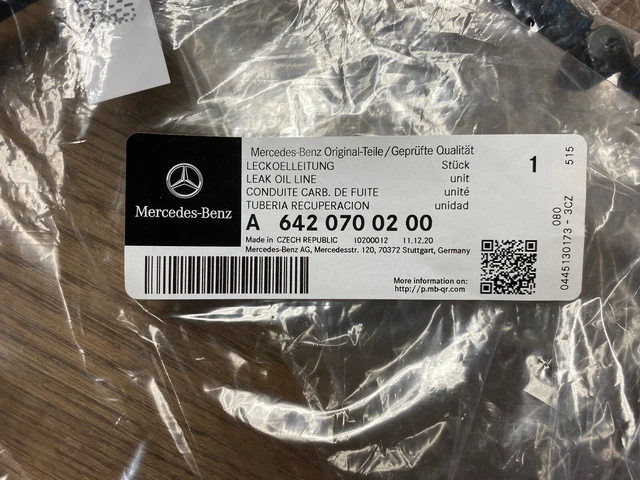 MERCEDES-BENZ OM642 LECKÖLLEITUNG A6420705632 Teil A6420700200 NEU ...