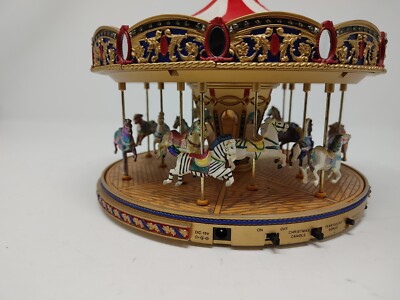 MR CHRISTMAS GOLD Label Collection World's Fair Carousel Good Condition ...