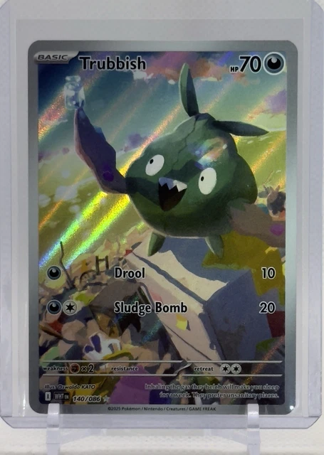 TRUBBISH 2025 POKÉMON TCG #140/086 SV White Flare Full Art SIR Shiny ...