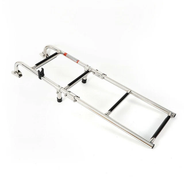 Stainless Steel Foldable Boat Ladder Folding Boarding Ladder 4 Steps