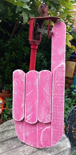 AMUSEMENTS FUNFAIR FAIRGROUND Circus Wooden Pointing Finger Way In Out ...