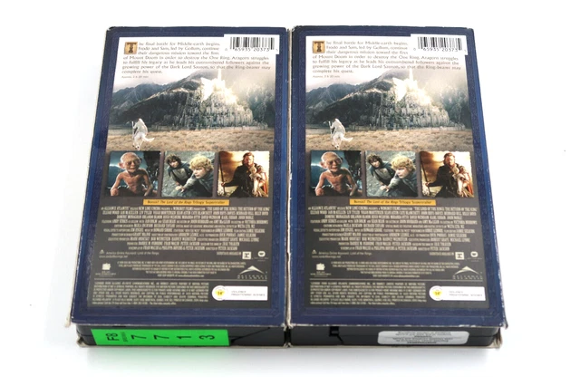 THE LORD OF the Rings: The Return of the King - VHS, 2004, 2-Tape Set ...